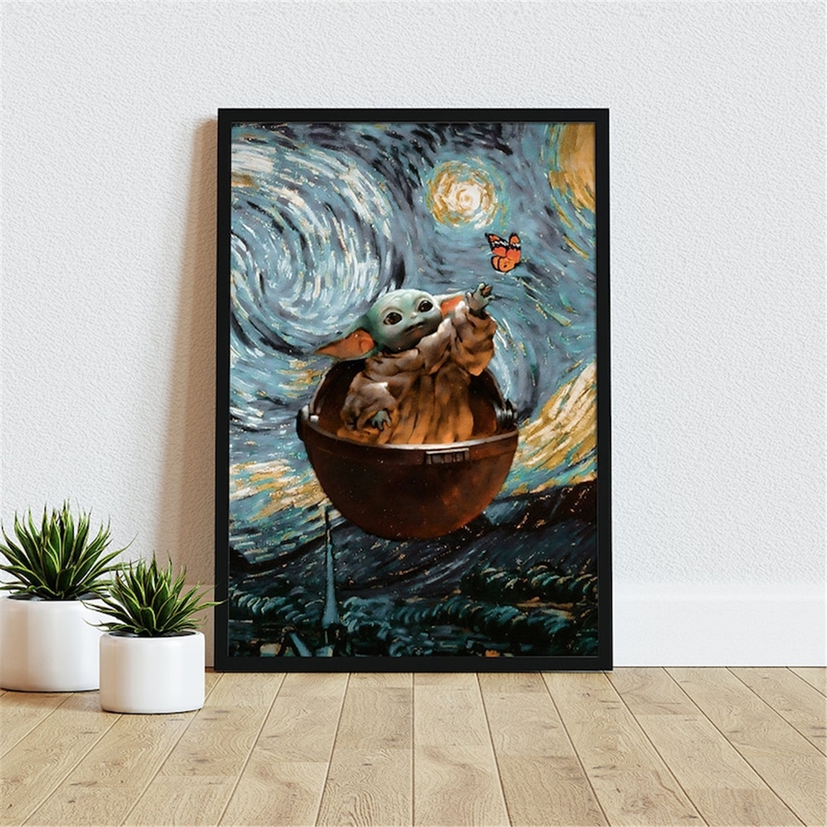 Baby Yoda, Grogu Star Wars, The Mandalorian Poster Canvas Ar | Inspire ...