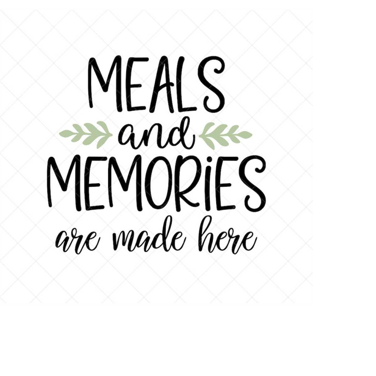 Meals and Memories are Made Here SVG, Kitchen Svg, Instant D | Inspire ...