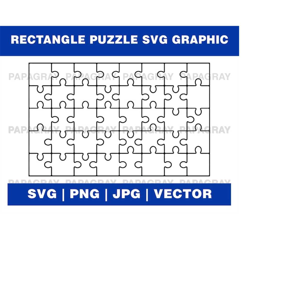 Rectangle Puzzle SVG Vector Graphic | Digital Download | Puz | Inspire ...