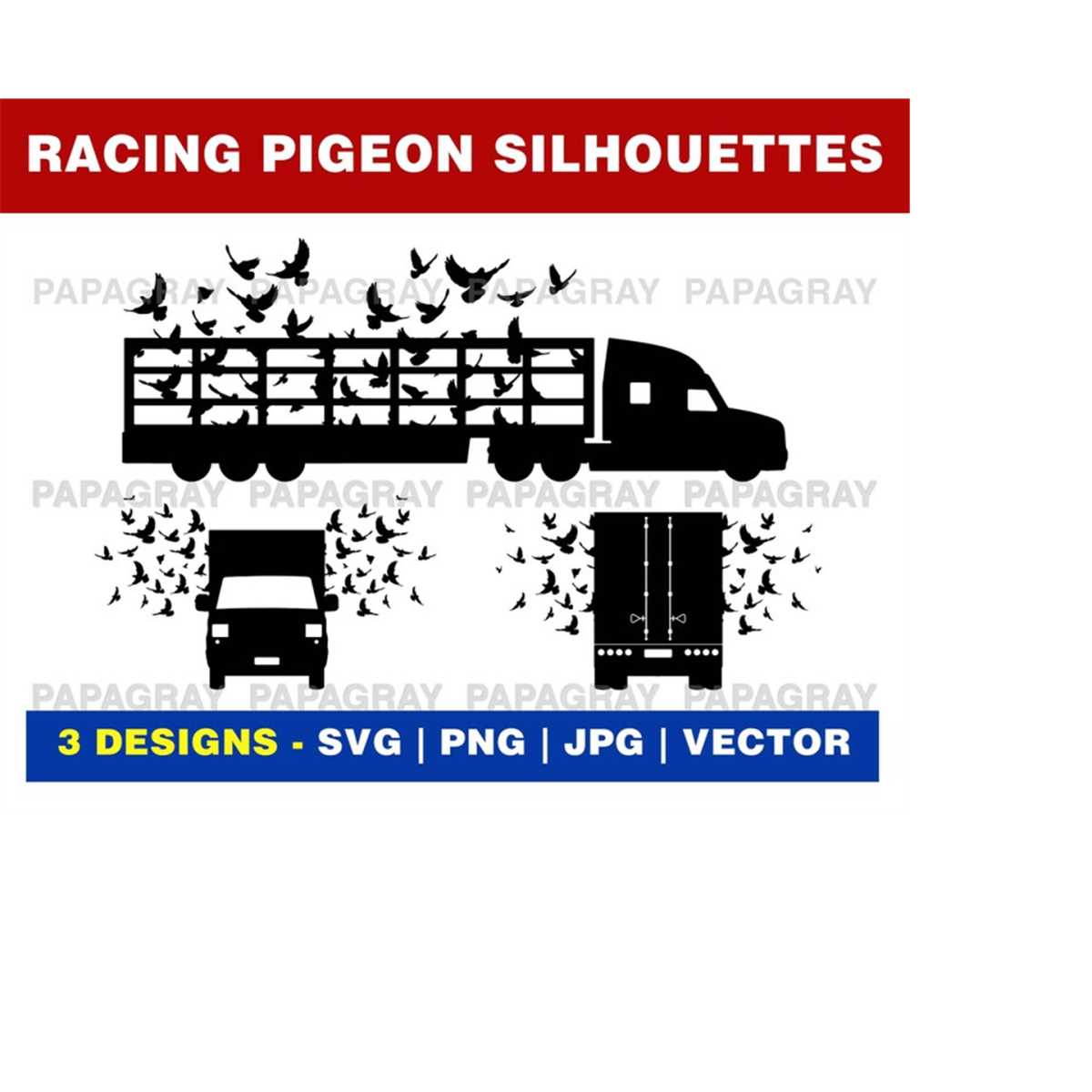 Pigeon Racing Silhouettes - 3 Designs | Digital Download | R | Inspire ...