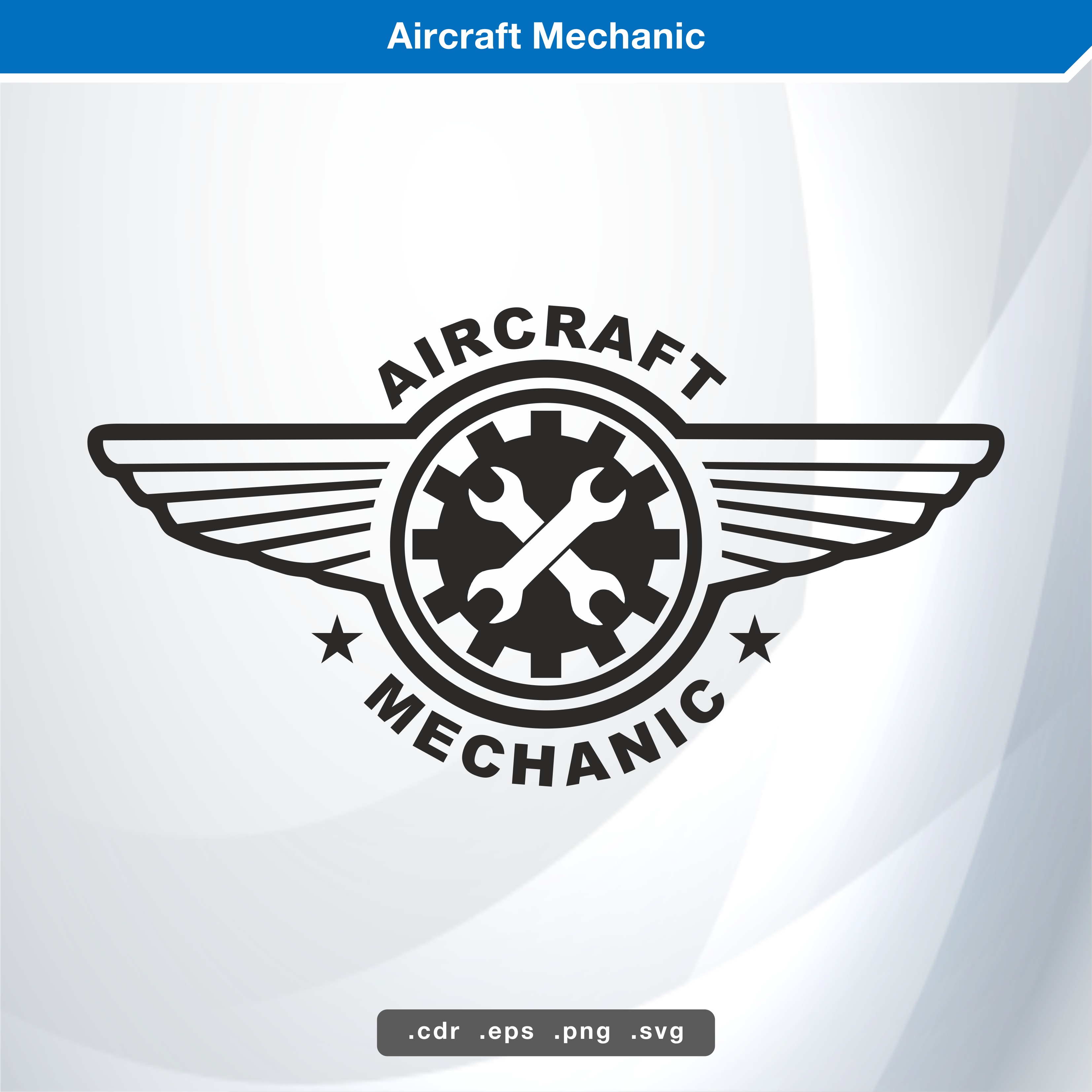 Aircraft Mechanic SVG Digital Vector | Inspire Uplift