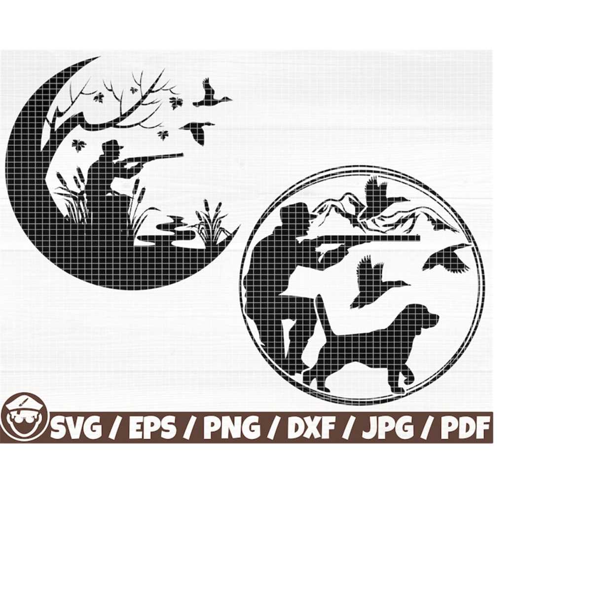 Duck Hunting Scenery x2 Svg/Eps/Png/Dxf/Jpg/Pdf, Duck Hunter | Inspire ...