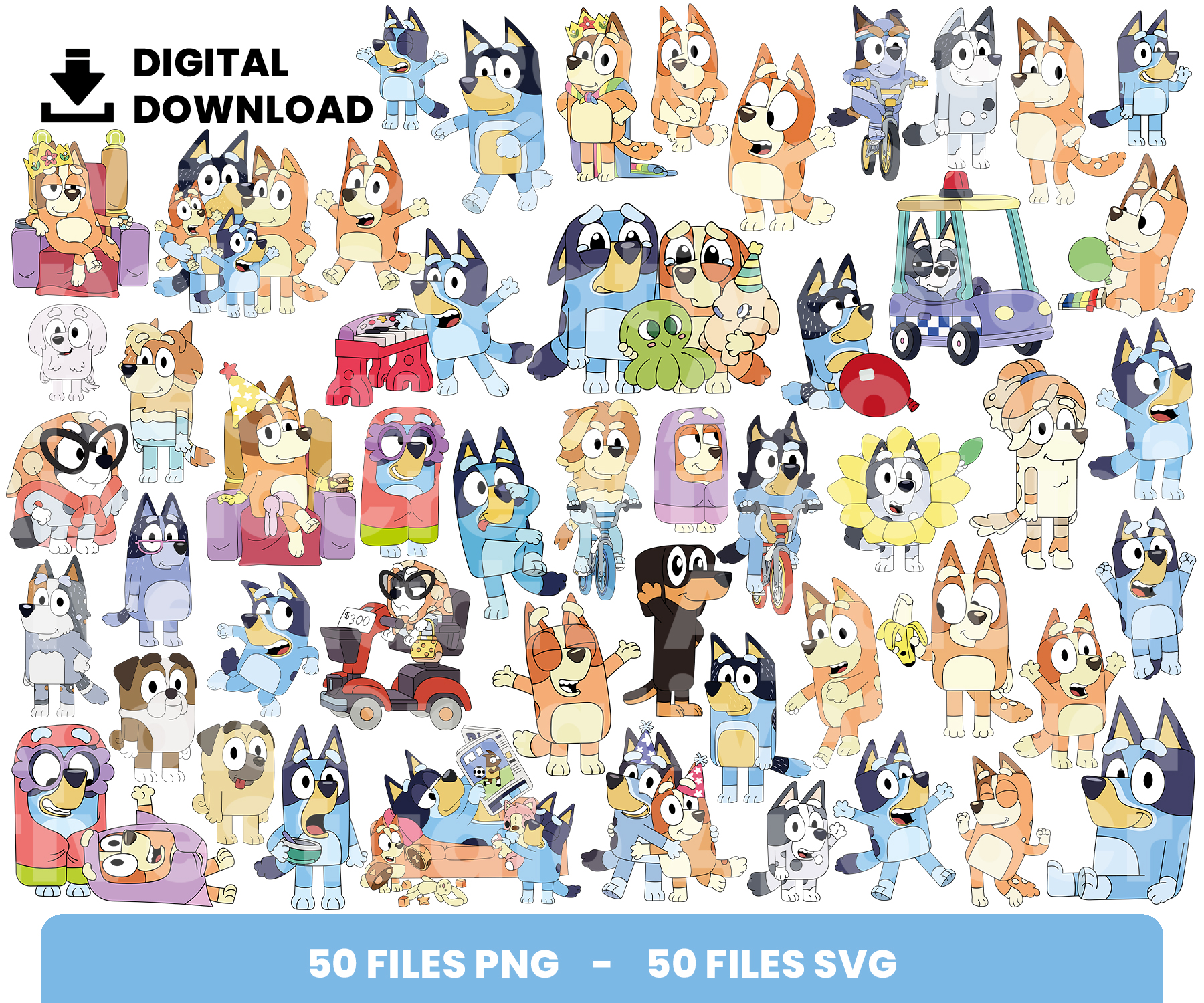 Bundle Layered Svg, Bluey Svg, Love Bluey, Children Svg, Lov | Inspire ...