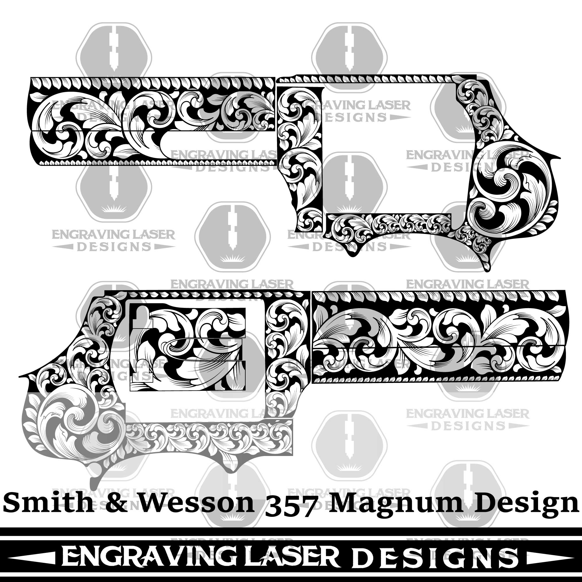 Engraving Laser Designs Smith & Wesson 357 Magnum Design | Inspire Uplift