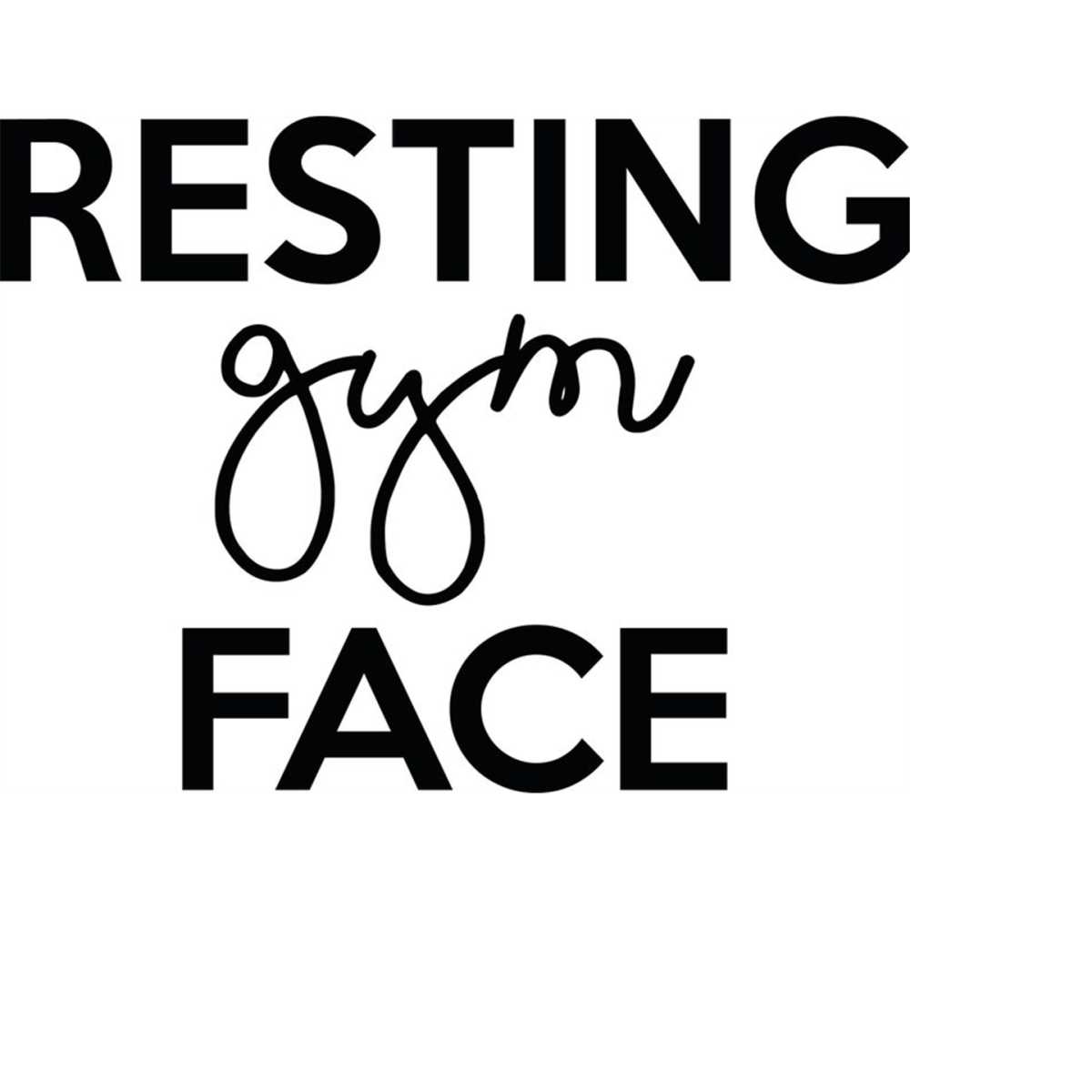 resting gym face svg - Inspire Uplift