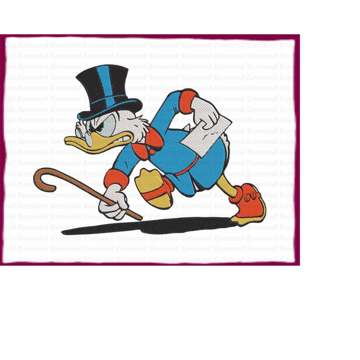 Scrooge McDuck Ducktales Fill Embroidery Design 15 - Instant | Inspire ...