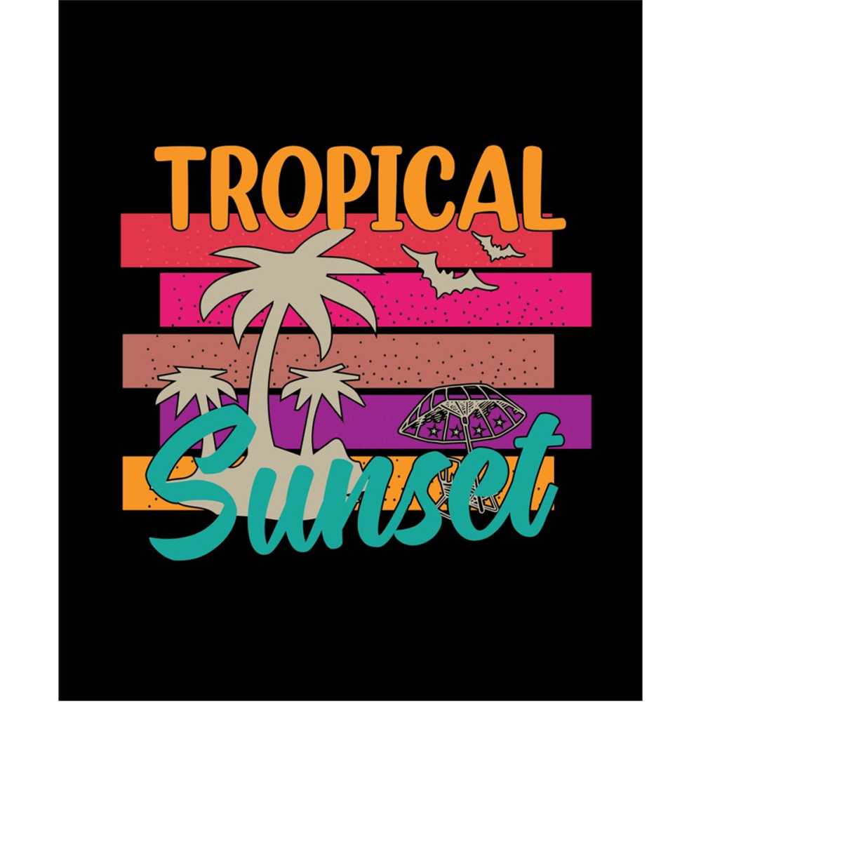 QualityPerfectionUS Digital Download - Tropical Sunset - SVG | Inspire ...