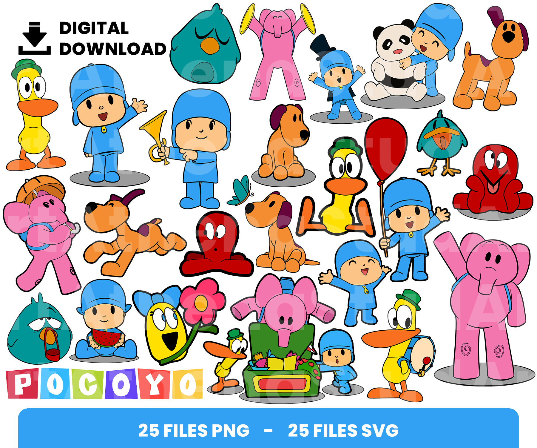 Bundle Layered Svg, Pocoyo Svg, Children Svg, Love Svg, Digi - Inspire ...