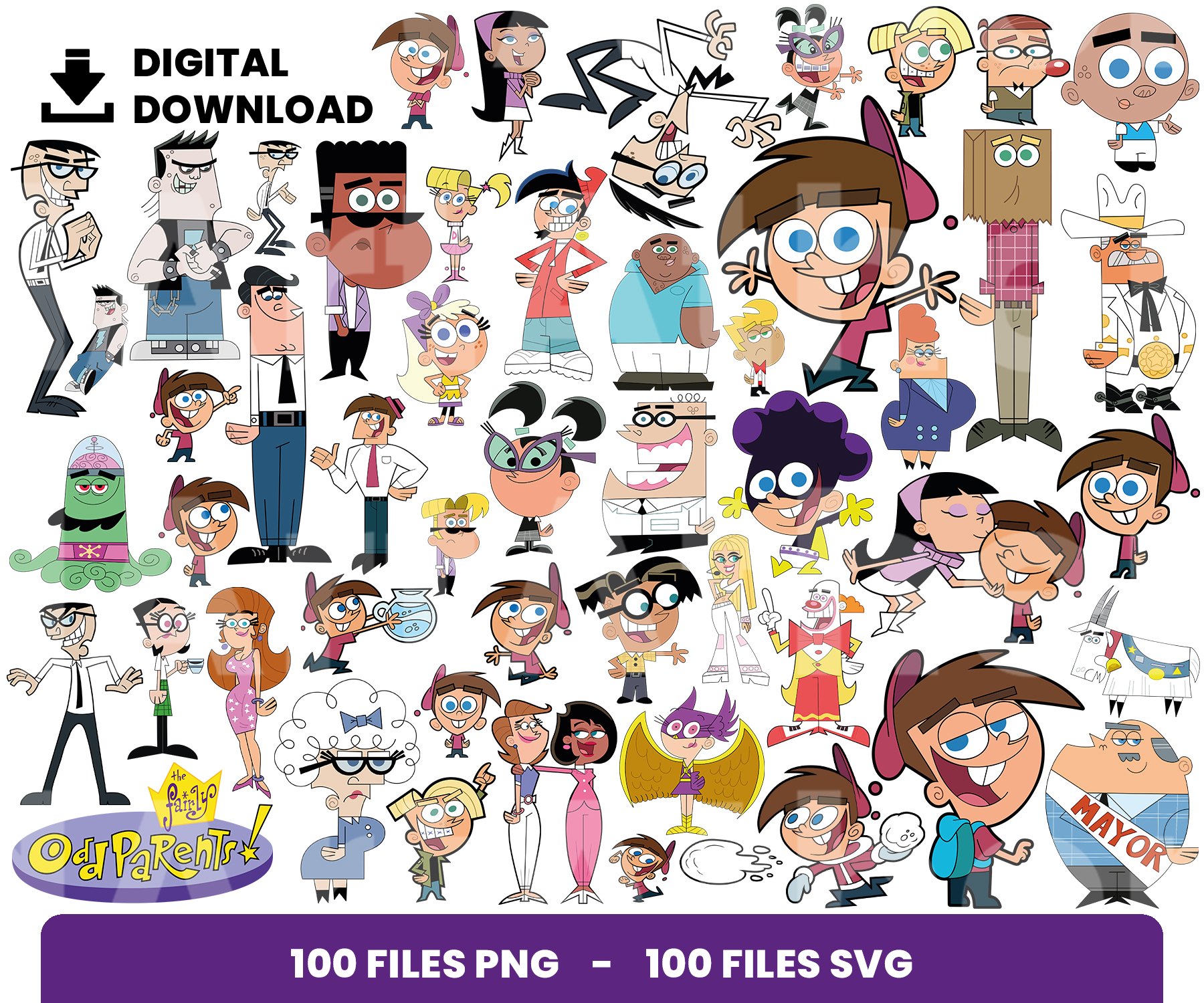 Bundle Layered Svg, The Fairly OddParents Svg, Children Svg, | Inspire ...