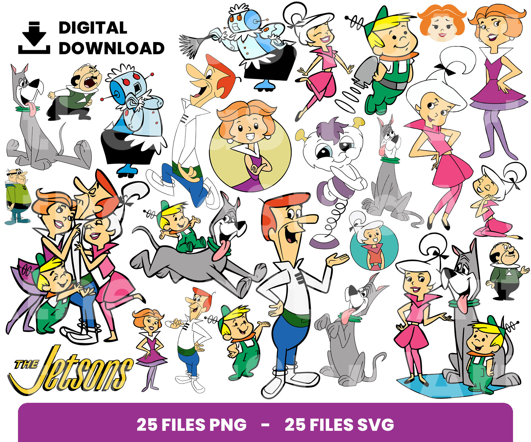 Bundle Layered Svg, The Jetsons Svg, Children Svg, Love Svg, - Inspire ...