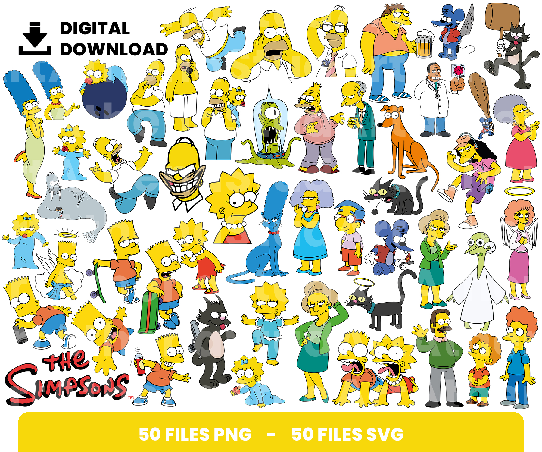 Bundle Layered Svg, The Simpsons Svg, Children Svg, Love Svg - Inspire ...