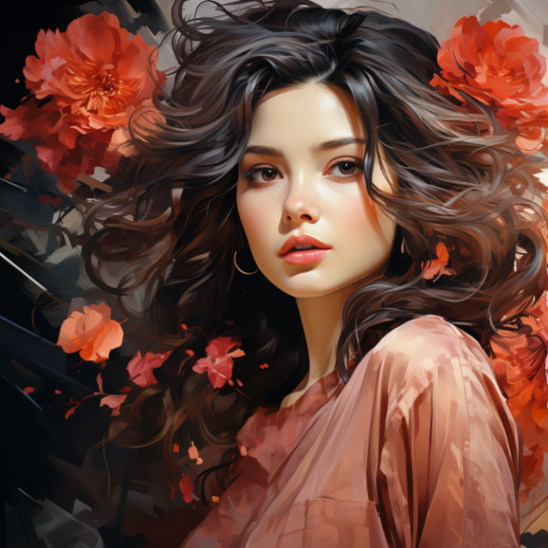 Crimson Bloom: Digital Elegance | Inspire Uplift