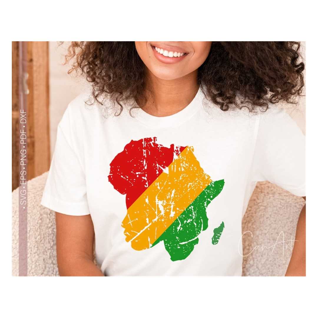 Juneteenth Svg Png, Distressed Black Women, Africa Map Subli | Inspire ...