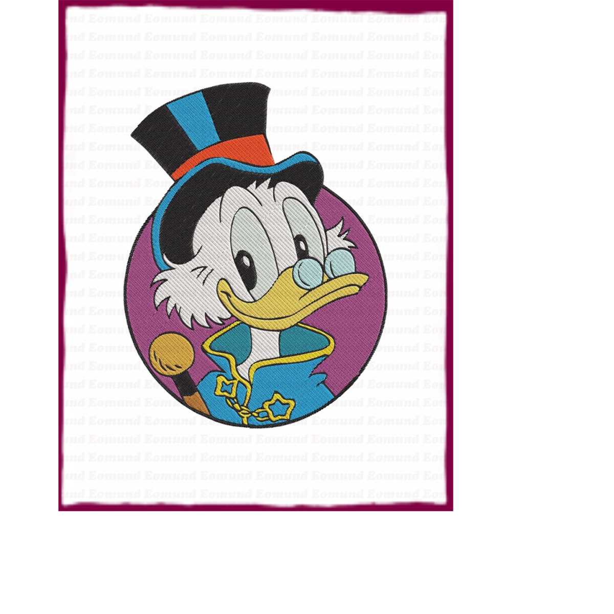 Scrooge McDuck Ducktales Fill Embroidery Design 2 - Instant | Inspire ...