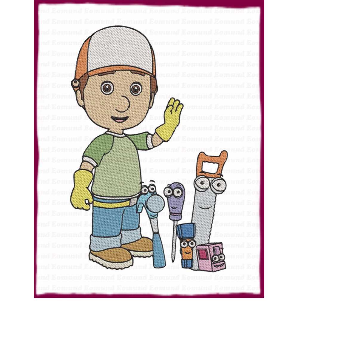 Handy Manny With Tools Fill Embroidery Design 2 - Instant Do | Inspire ...