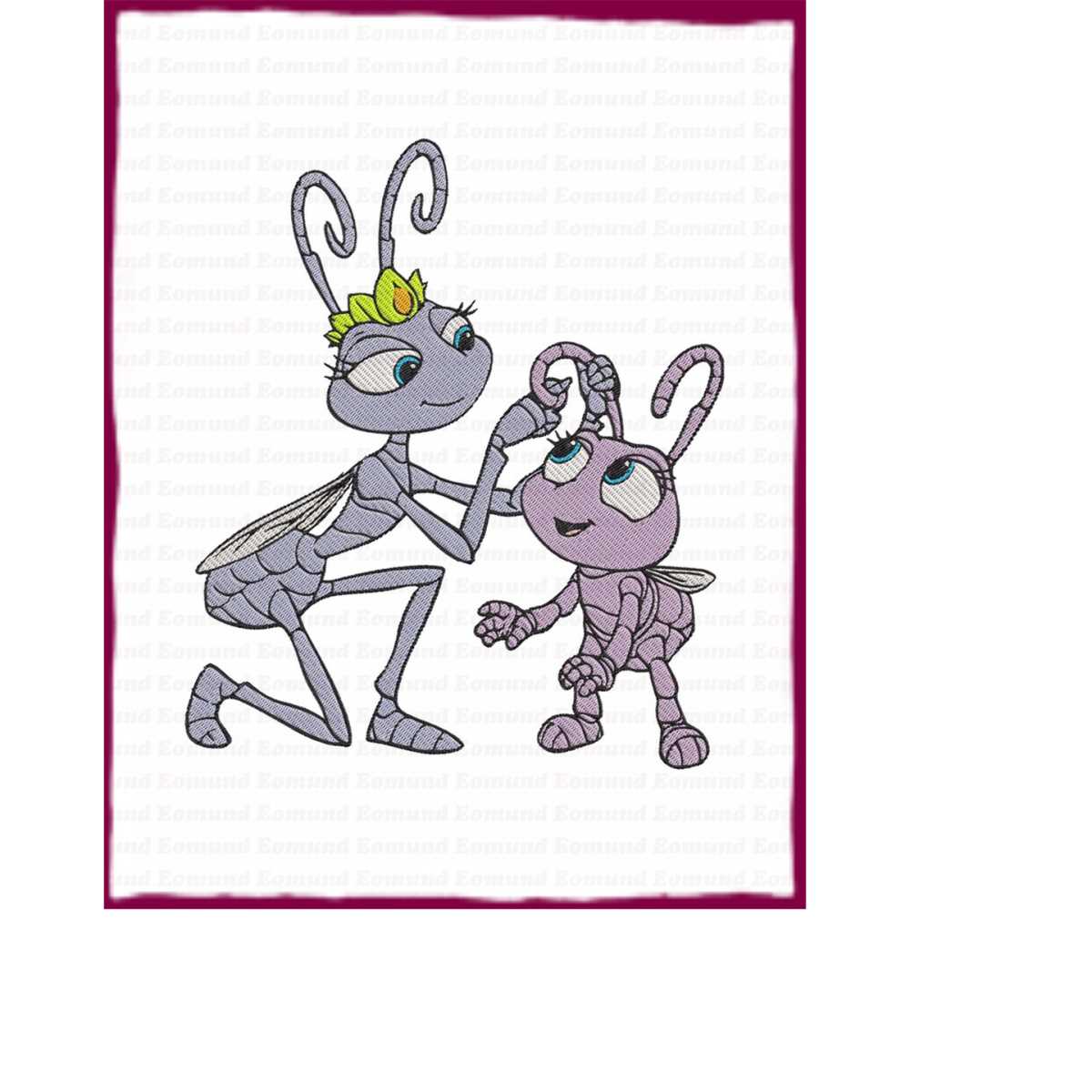 Princess Atta With Dot A Bugs Life Filled Embroidery Design | Inspire ...