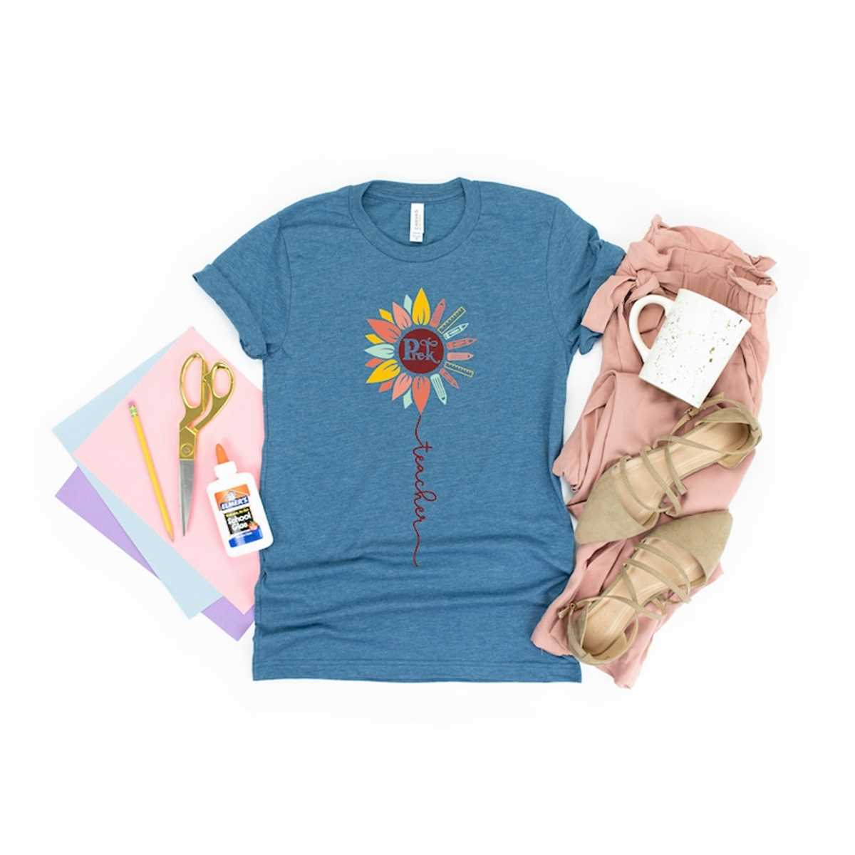 Pre-K Teacher Shirt, Back To School Shirt, Kindergarten Sunf | Inspire ...