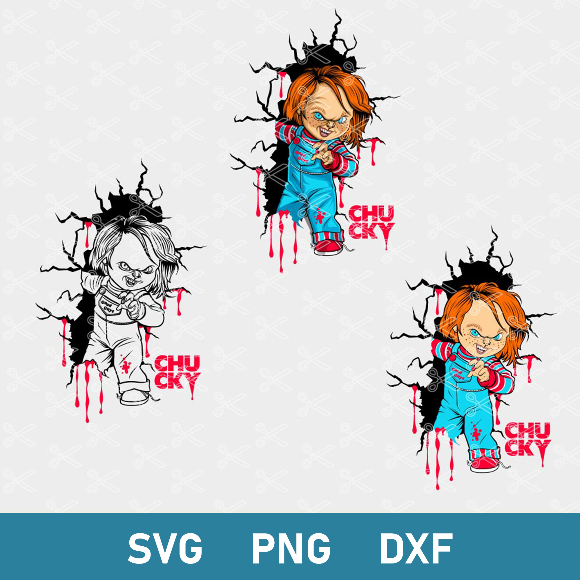 Chucky Bundle Svg, Chucky Svg, Horror Character Svg, Hallowe - Inspire ...