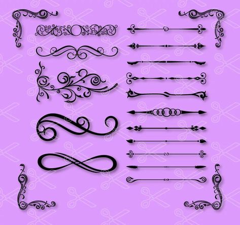 Decorative Divider Bundle Svg, Decorative Divider Svg, Decor - Inspire ...
