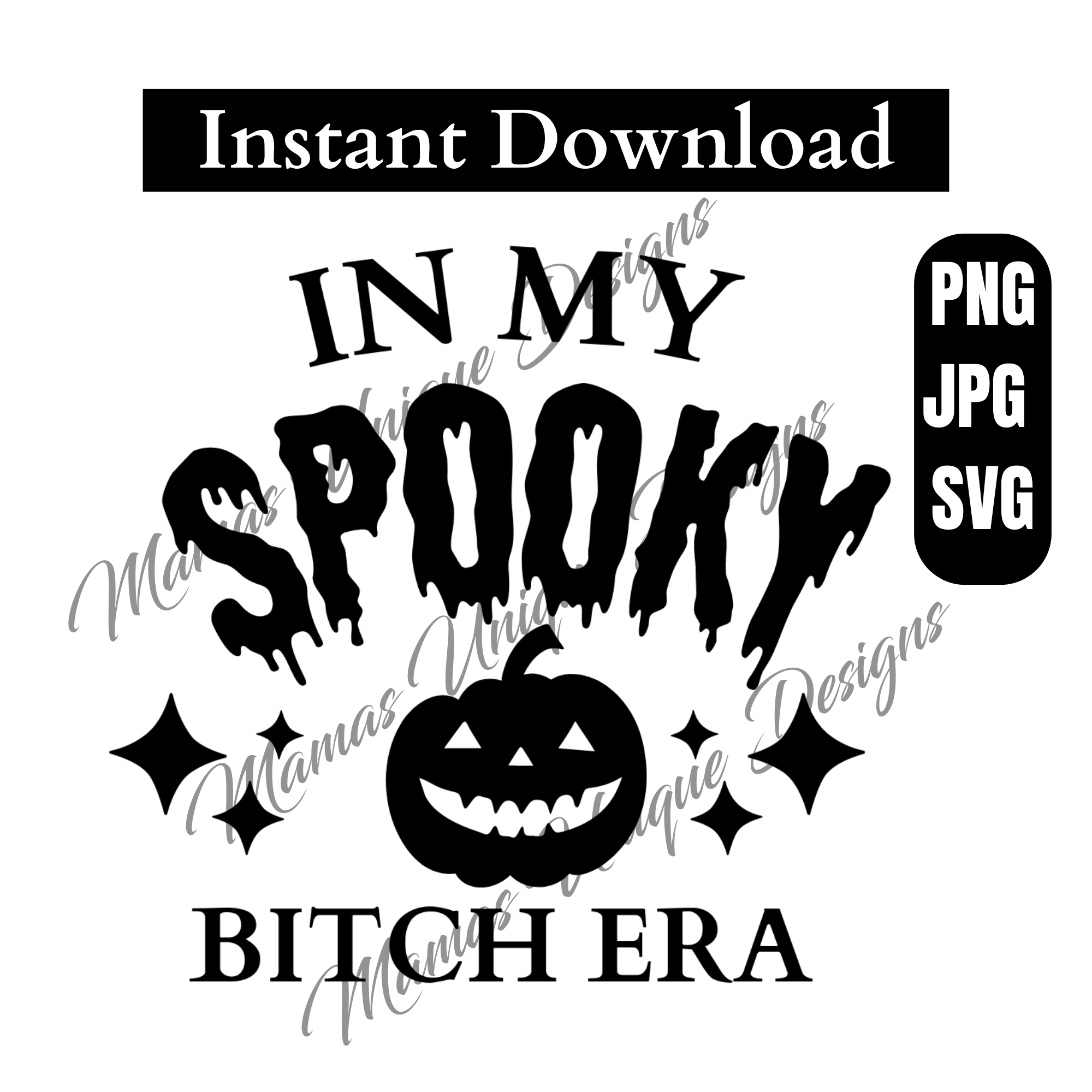 In my spooky era SVG | Halloween design | In my spooky b*tch | Inspire ...
