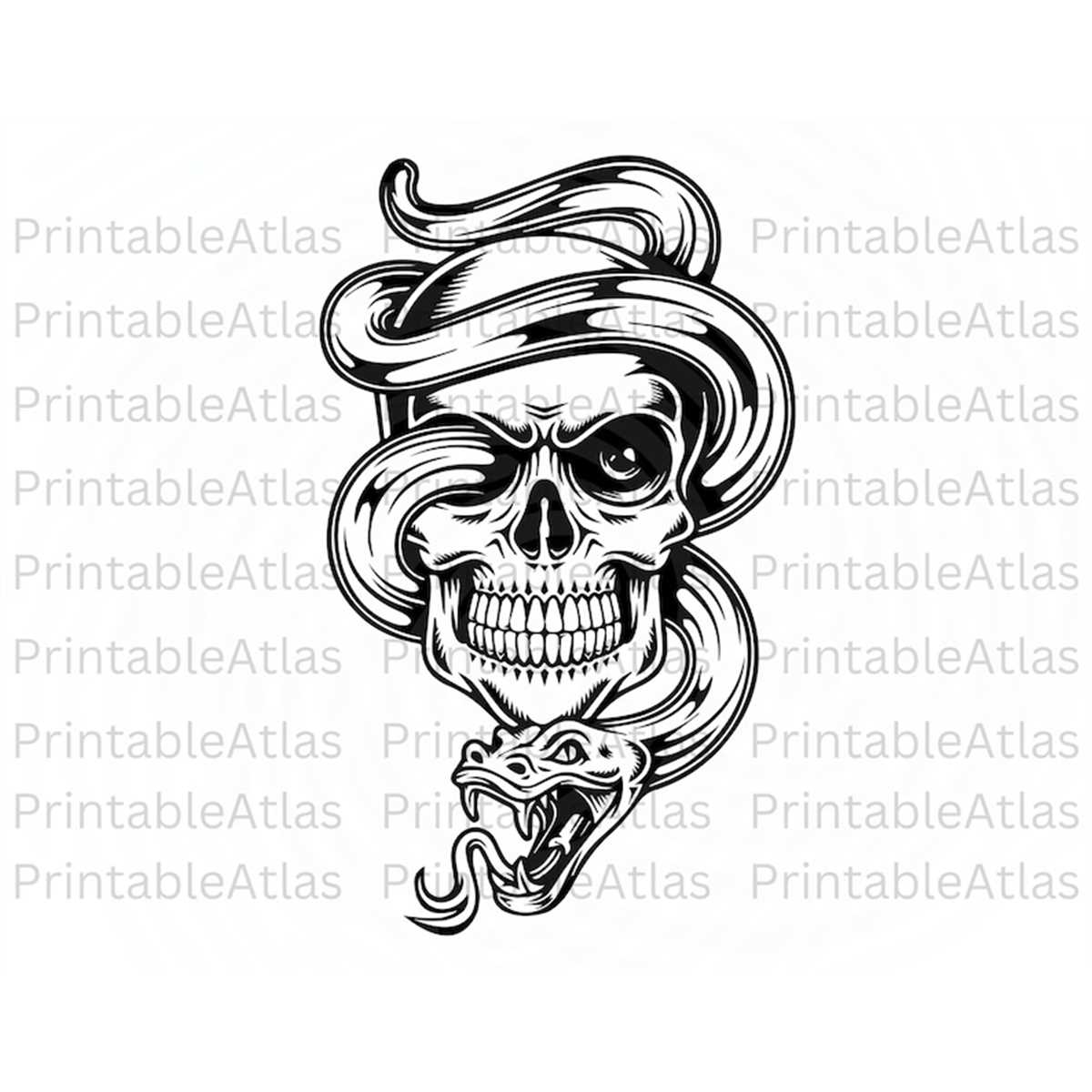 Serpent Skull Svg, Snake SVG, Snake Vector, Snake Clipart, S | Inspire ...