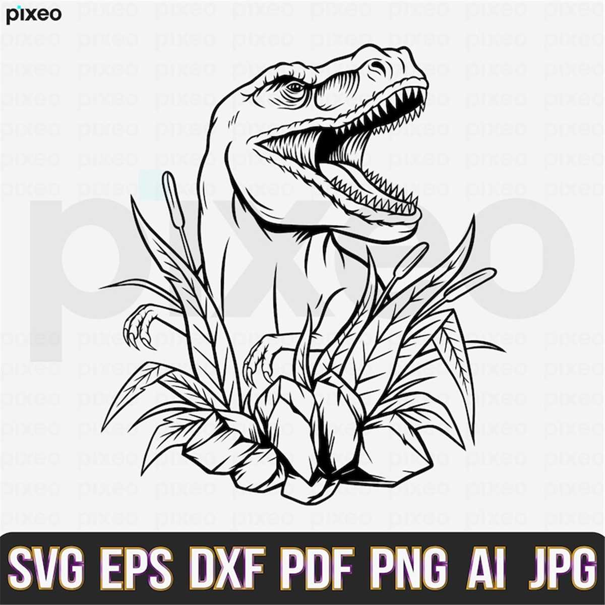 T Rex Svg, Dinosaur Svg, Tyrannosaurus Rex Svg, T rex Clipar - Inspire ...
