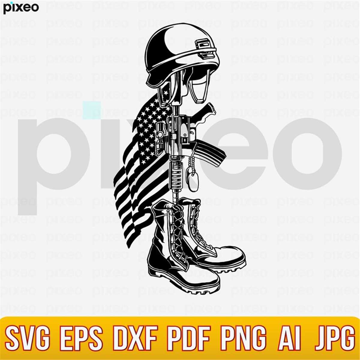 Fallen Soldier Tribute Svg, US Soldier Svg, US Army Svg, US | Inspire ...