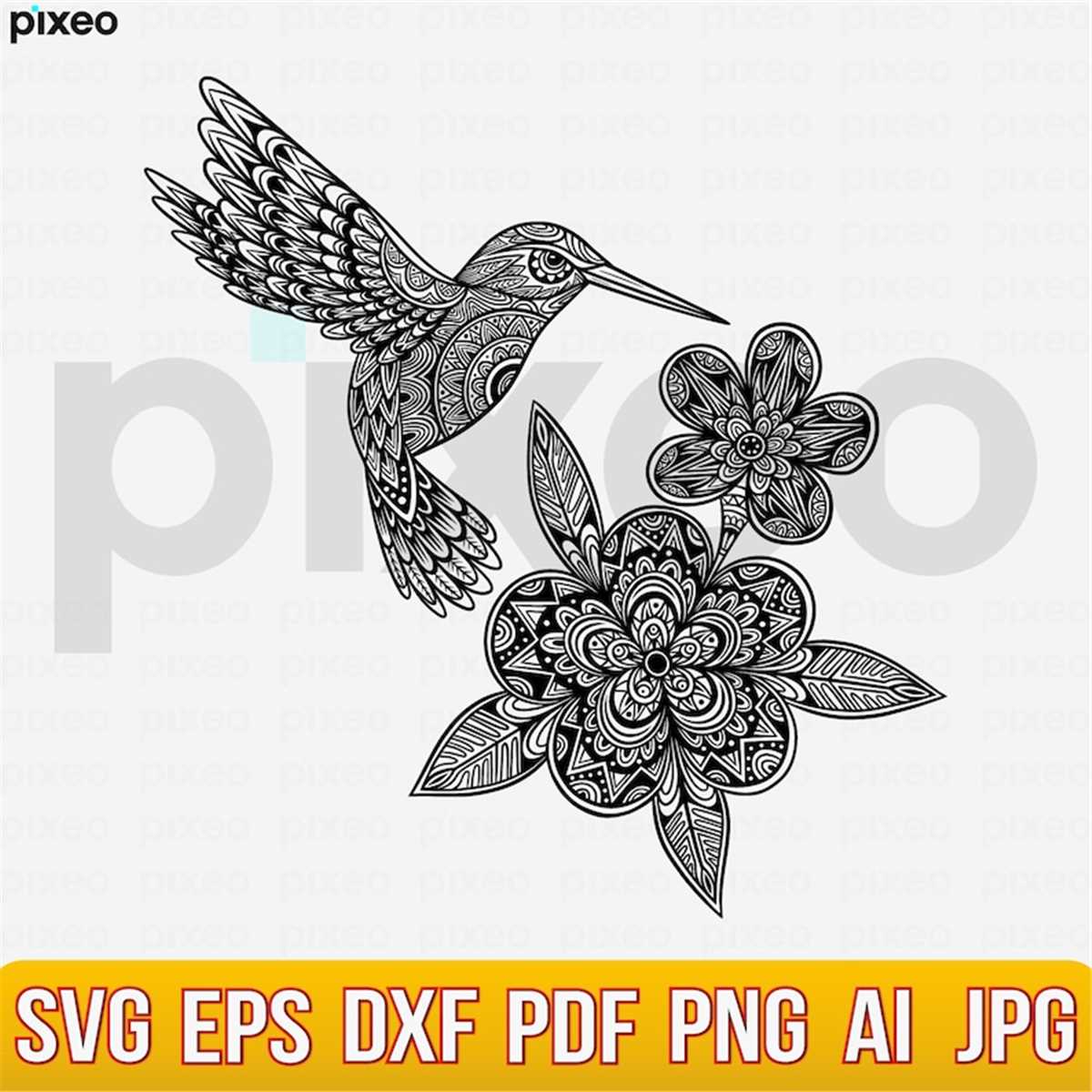 Hummingbird Mandala Svg, Hummingbird Clipart, Humming Bird S - Inspire ...
