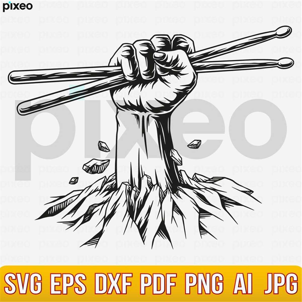 Drummer Svg, Drummer Hand Svg, Drumsticks Svg, Drums Svg, Dr - Inspire ...
