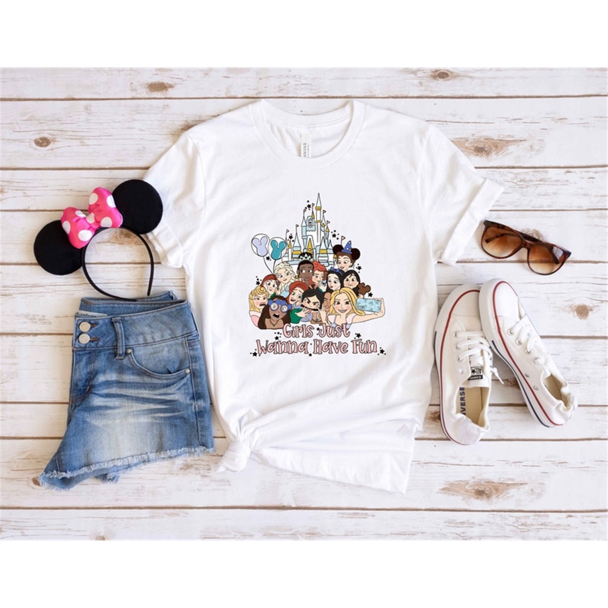Disney Princess Girls Just Wanna Have Fun Shirt, Disney Prin - Inspire ...