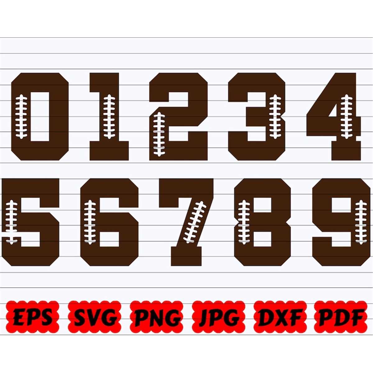 Football Numbers SVG | Numbers SVG | Sport Numbers SVG | Foo - Inspire ...