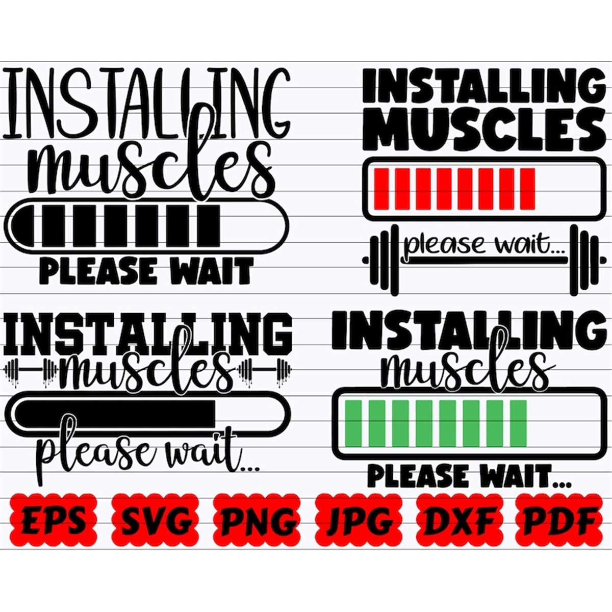 Installing Muscles Please Wait SVG | Installing Muscles SVG - Inspire ...