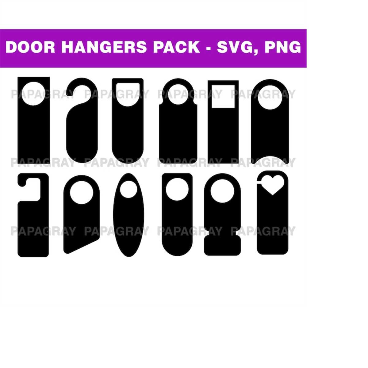 Door Hangers SVG Pack - 16 Designs | Digital Download | Door | Inspire ...