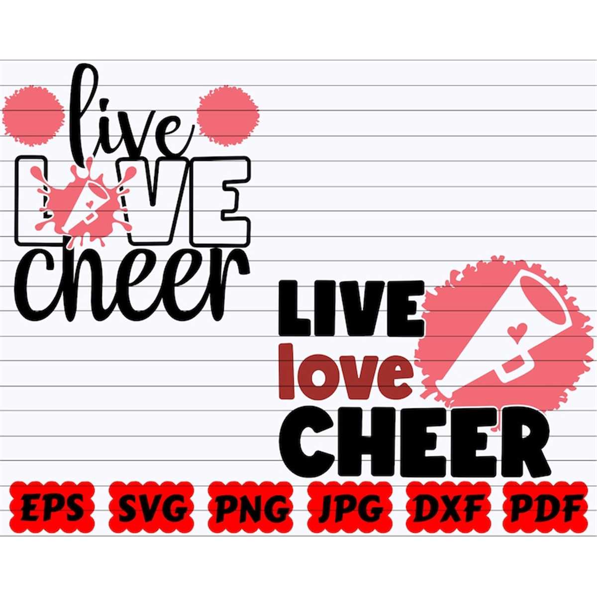 Live Love Cheer SVG | Love Cheer SVG | Live Cheer SVG | Live | Inspire ...