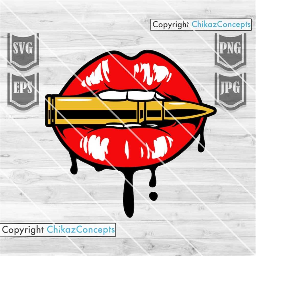 Sexy Red lips Bullet svg File || Dripping red lips svg || Re | Inspire ...