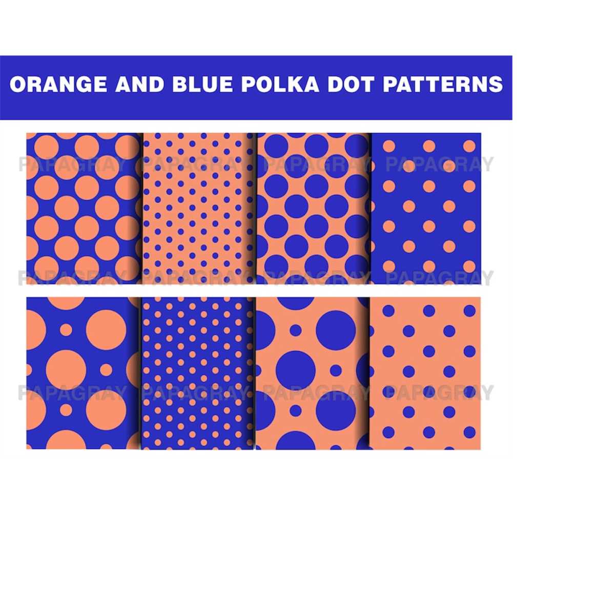 Coral Orange and Blue Polka Dot Patterns - 8 Designs | Digit | Inspire ...