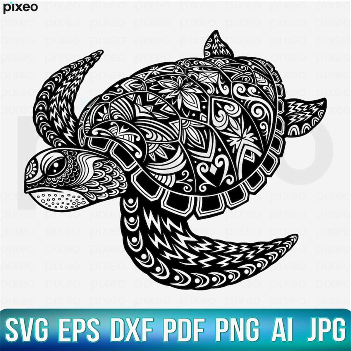 Turtle Mandala Svg, Turtle Svg, Mandala Svg, Sea Turtle Svg, - Inspire ...