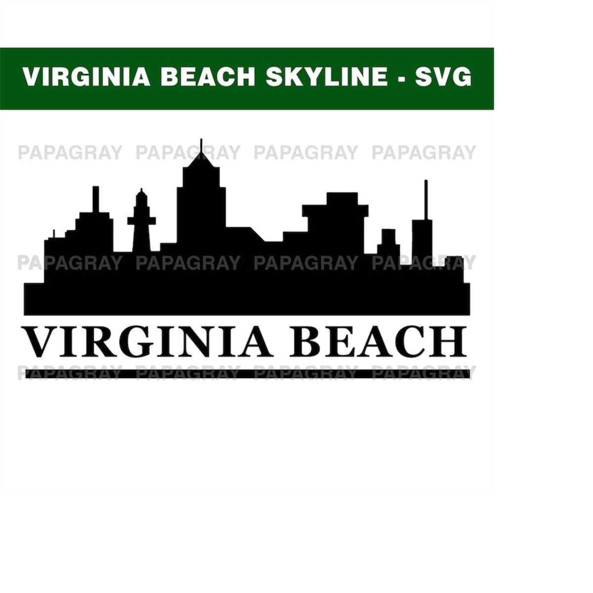 Virginia Beach Skyline SVG | Digital Download | Virginia Bea - Inspire ...