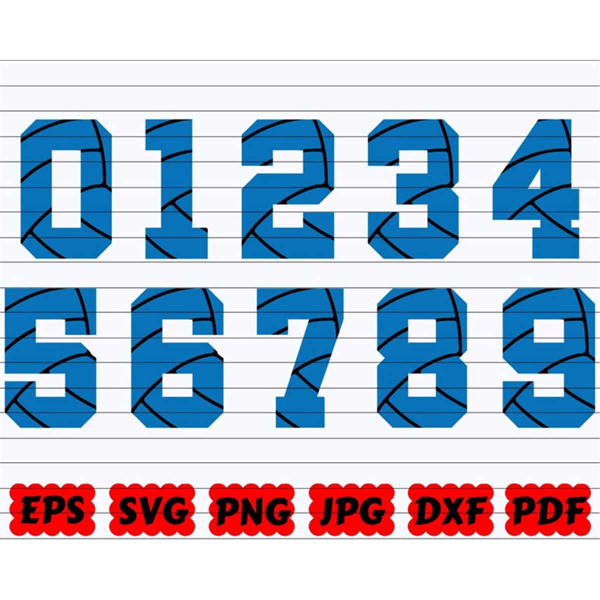 Volleyball Numbers SVG | Numbers SVG | Sport Numbers SVG | V | Inspire ...