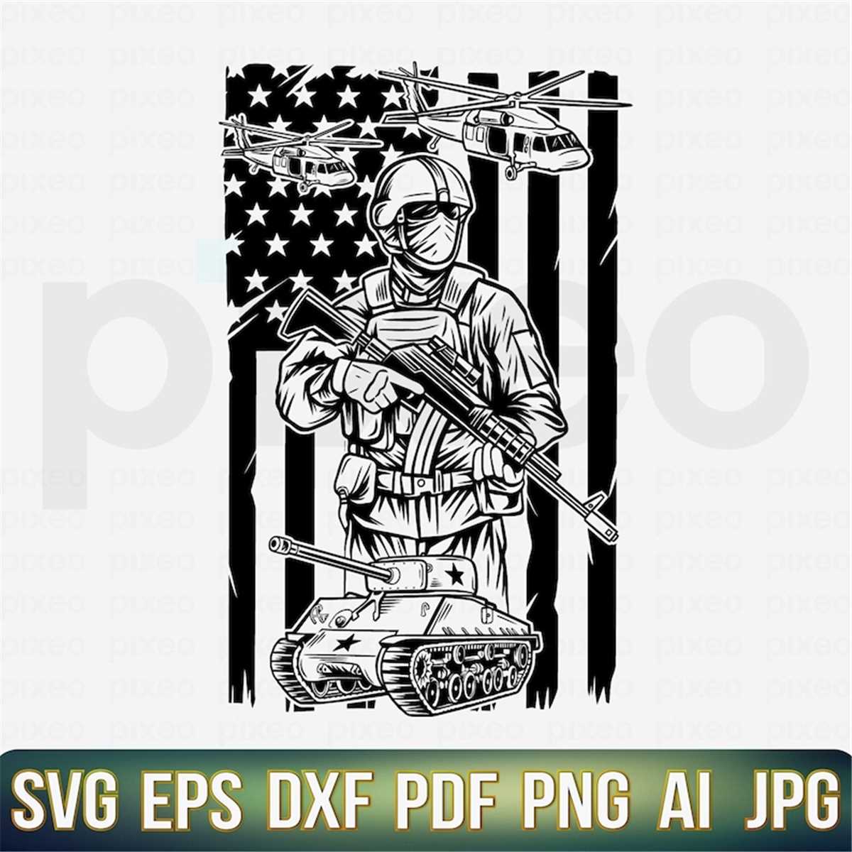US Soldier Svg, Veteran Soldier Svg, US Army Svg, Military S - Inspire ...