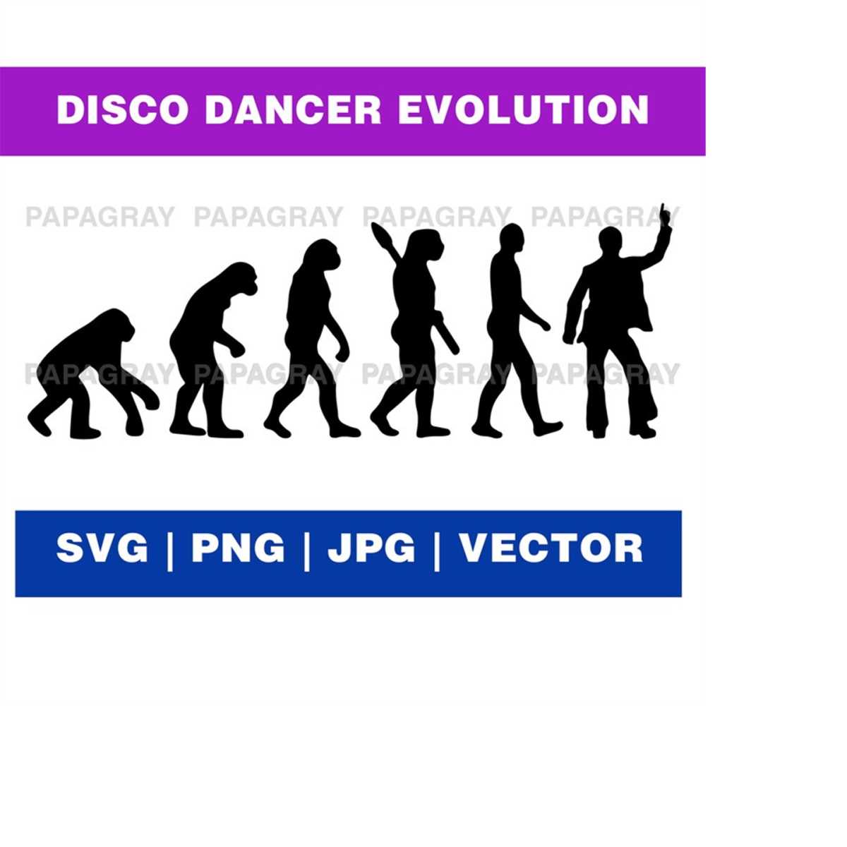 Disco Dancer SVG Evolution Graphic | Digital Download | Disc | Inspire Uplift