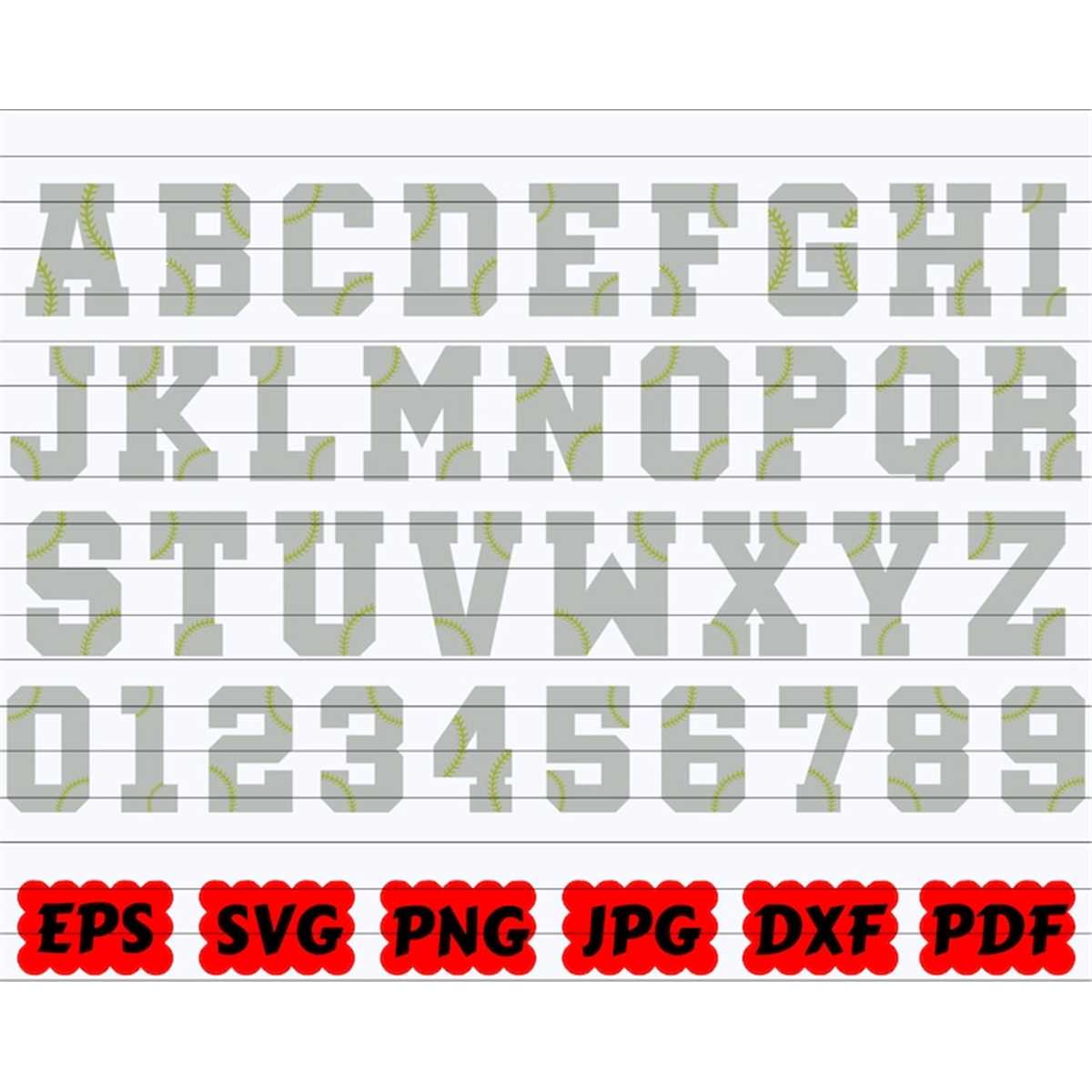 Softball Font SVG | Softball Alphabet SVG | Softball Letters | Inspire ...