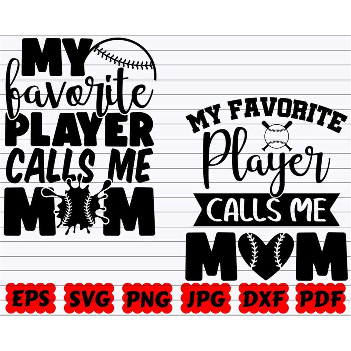 My Favorite Player Calls Me Mom SVG | My Favorite Player SVG - Inspire ...