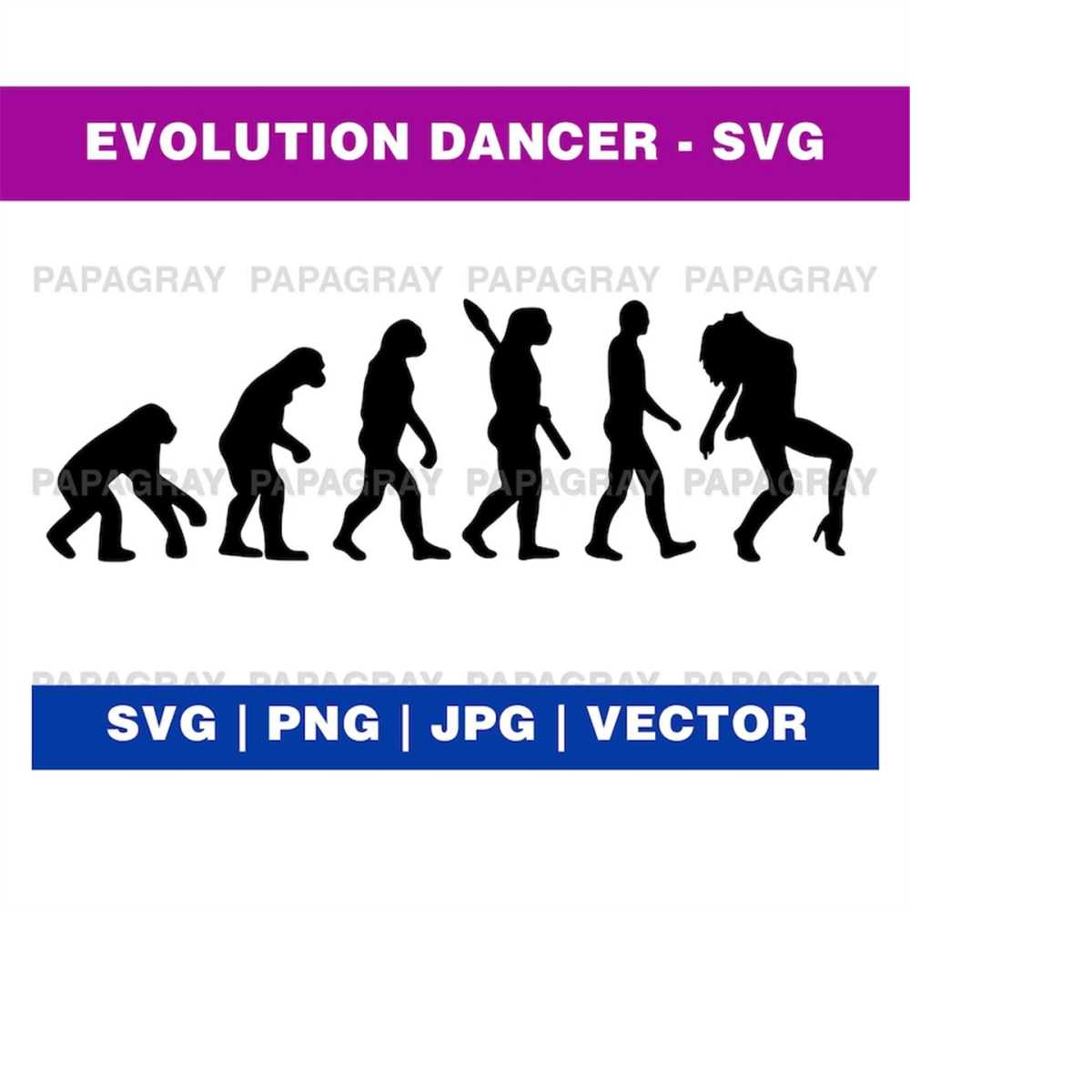Dancer SVG Evolution Graphic | Digital Download | Dancing PN | Inspire ...
