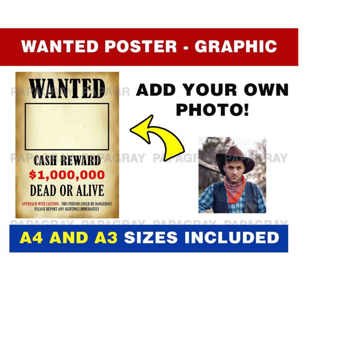 Wild West Wanted Poster Graphic - Add Your Own Photo | Digit | Inspire ...