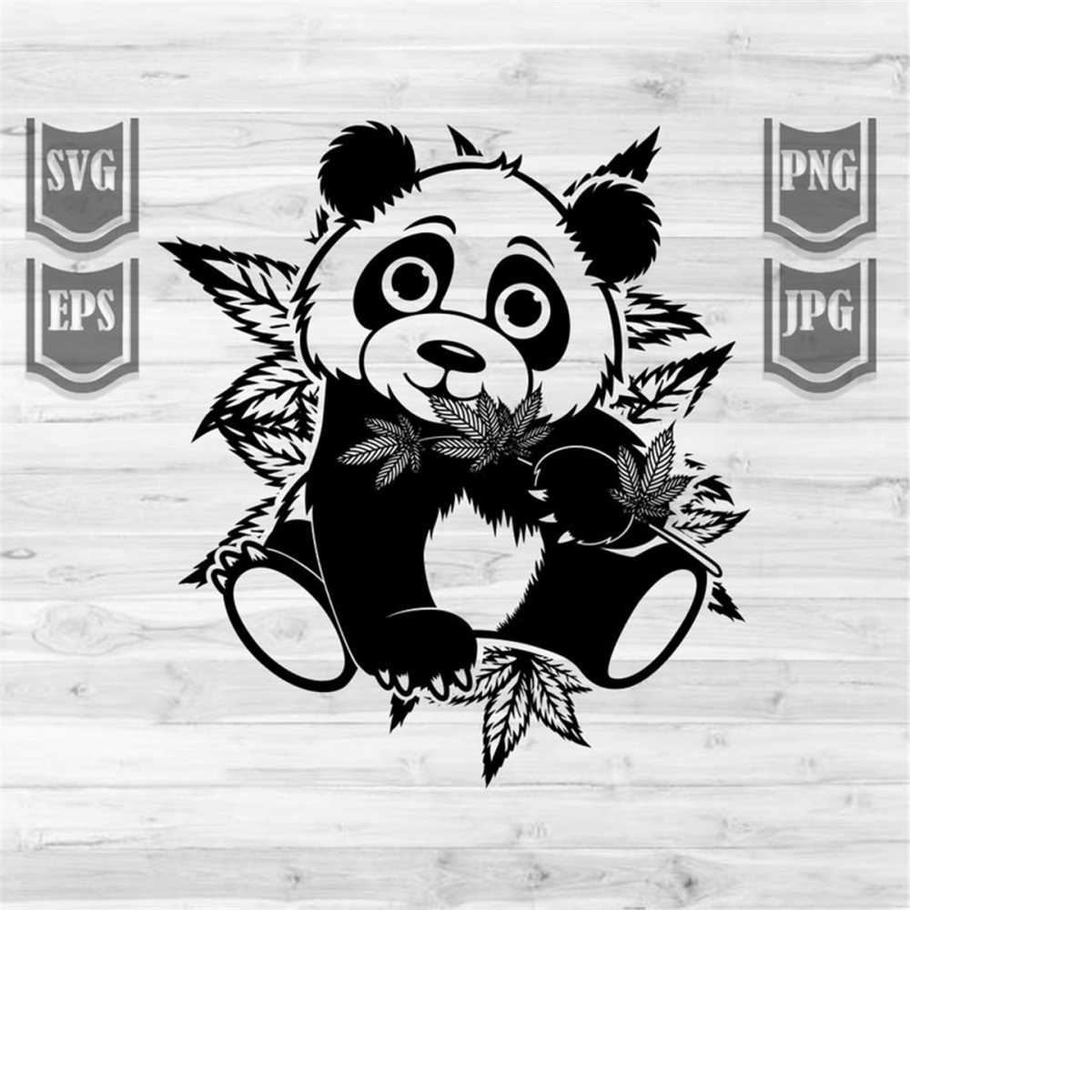 Cute Panda eating weed || Svg File || Rasta Panda || Panda S - Inspire ...