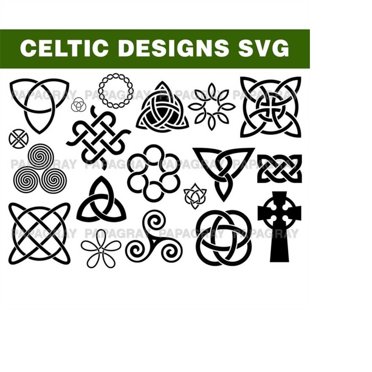 Celtic Silhouette Pack - 30 Designs | Digital Download | Cel | Inspire ...