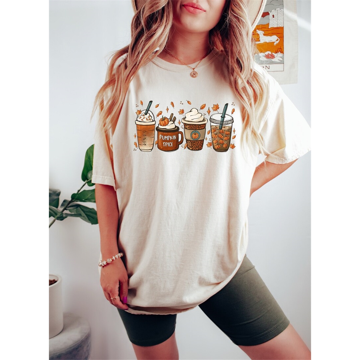 Retro Fall Comfort Colors Shirt, Fall Pumpkin Spice Latte Sh - Inspire ...