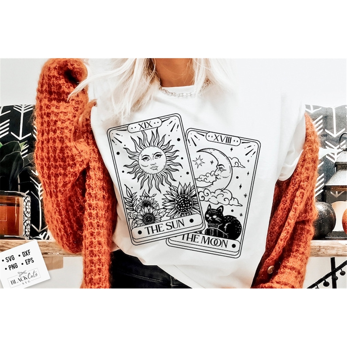 Tarot cards sun and moon SVG, Tarot svg, Tarot cards svg,Mag | Inspire ...