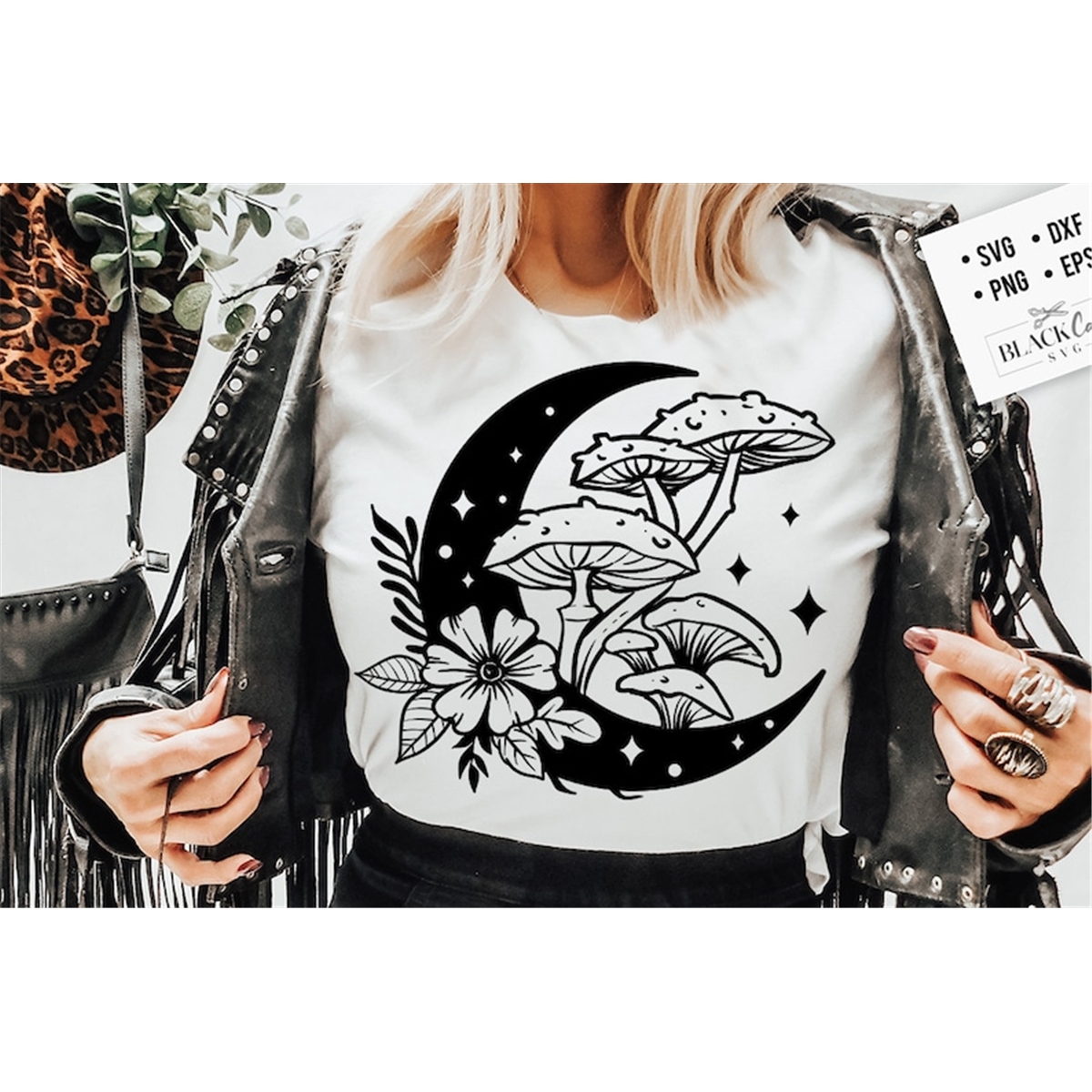 Moon and mushrooms svg, Moon mushroom svg, Boho Moon SVG, Cr | Inspire ...